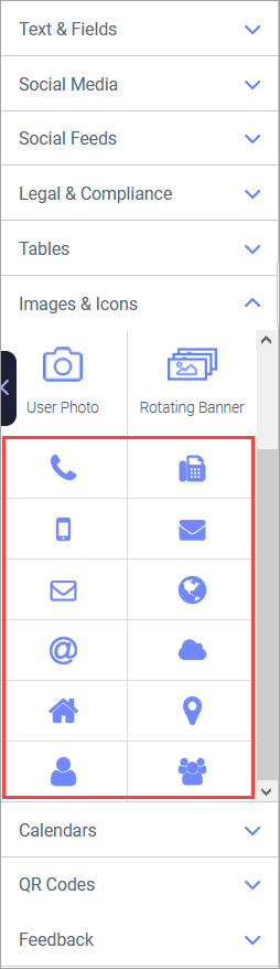 Working with the Icons signature element – Exclaimer Knowledge Base